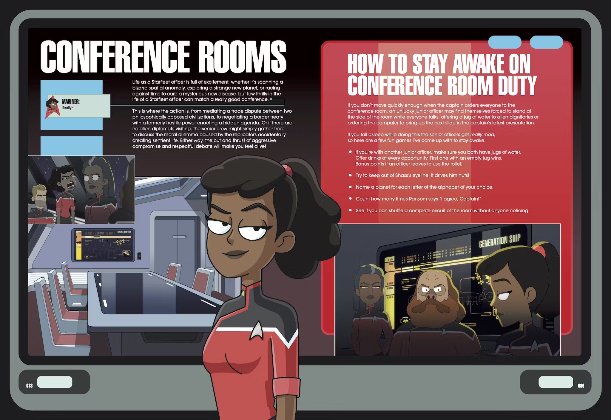 Review — Star Trek: Lower Decks — Crew Handbook - Geeks Under Grace